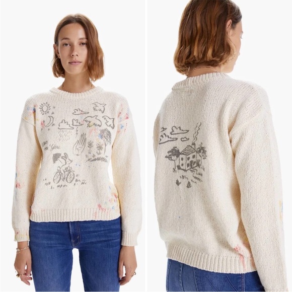 MOTHER | Sweaters | Mother The Jumper Mother Loves You Paint Splatter ...